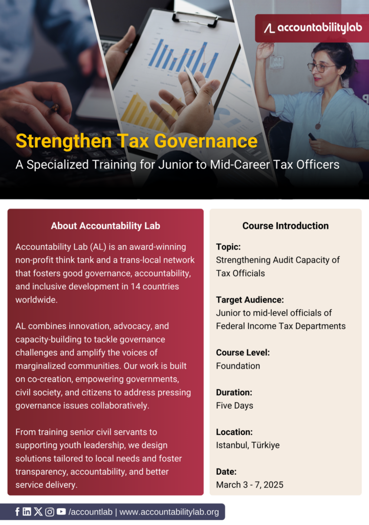 Workshop on Strengthening Tax Governance - Accountability Lab Pakistan